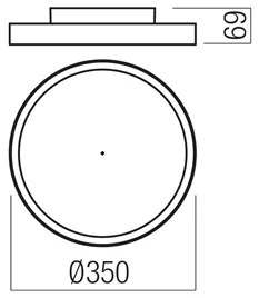 Redo 01-3745-DALI Dama, bílo-zlaté stropní svítidlo, LED 30W, 3000/4000/5000K, průměr 35cm, DALI