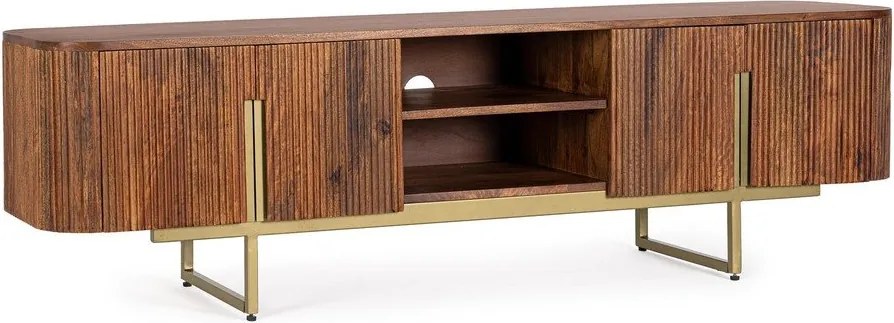 TV stolek z mangového dřeva v přírodní barvě 180x45x40 cm Vilas – Bizzotto