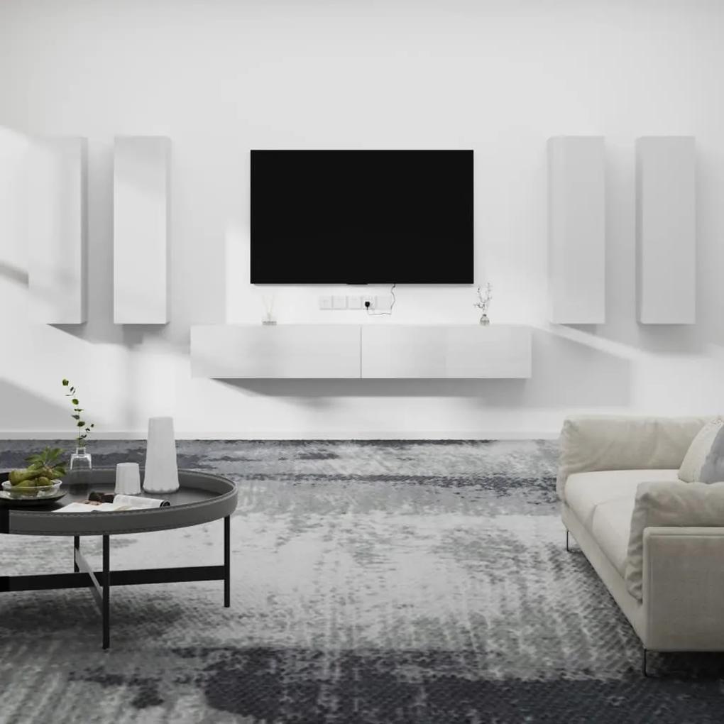vidaXL 6dílný set TV skříněk kompozitní dřevo [3114354] Barva: Betonová šedá