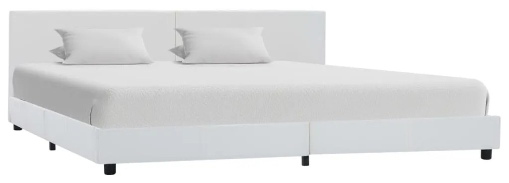 284767 vidaXL Rám postele bílý umělá kůže 180 x 200 cm