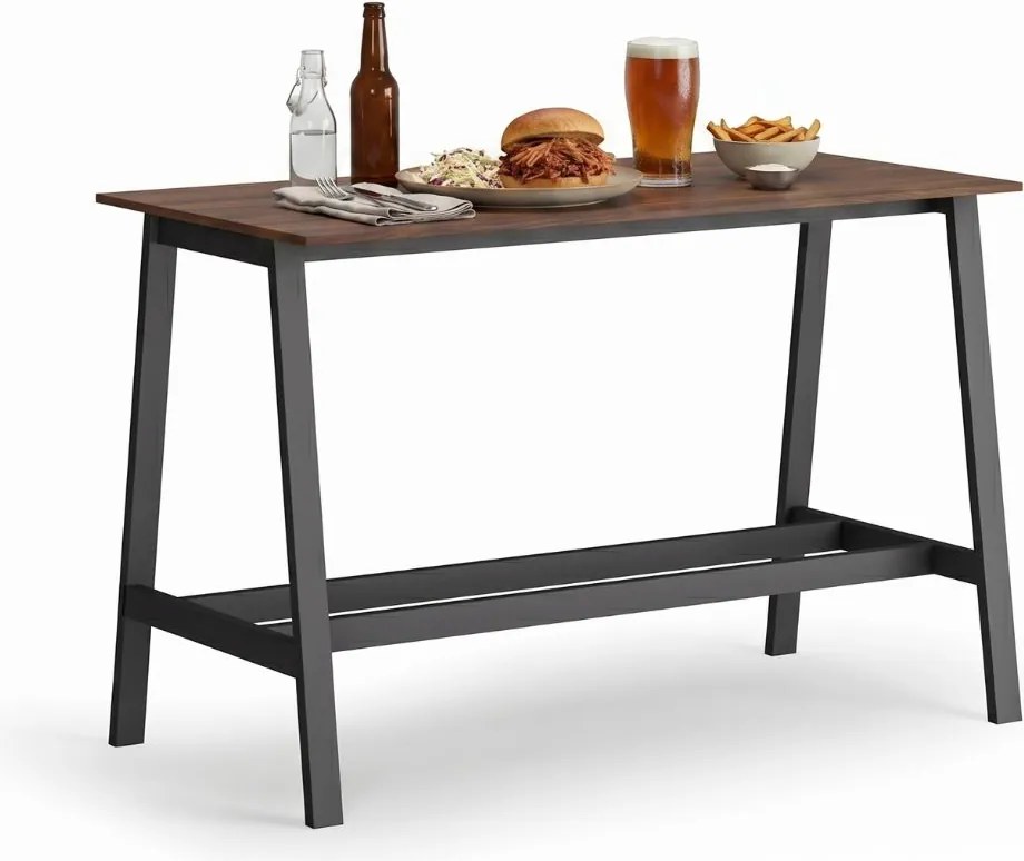 Vysoký barový stůl, 1600 x 800 mm, ořech