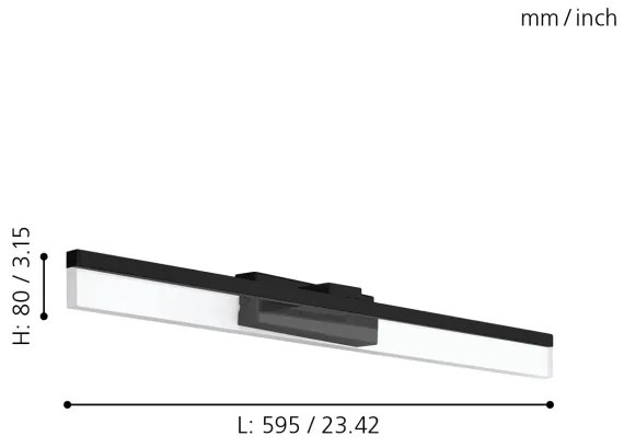 Eglo 780432 - LED Koupelnové osvětlení zrcadla YANGUAS LED/11W/230V 59,5 cm IP44