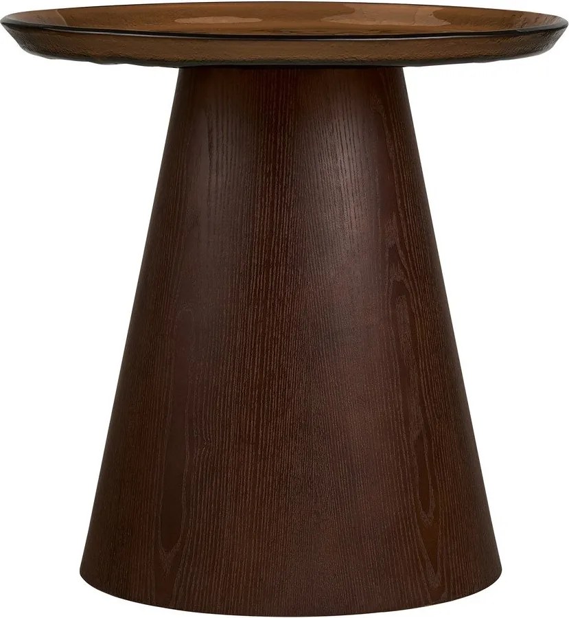 Kulatý odkládací stolek se skleněnou deskou ø 50 cm Orvieto – House Nordic