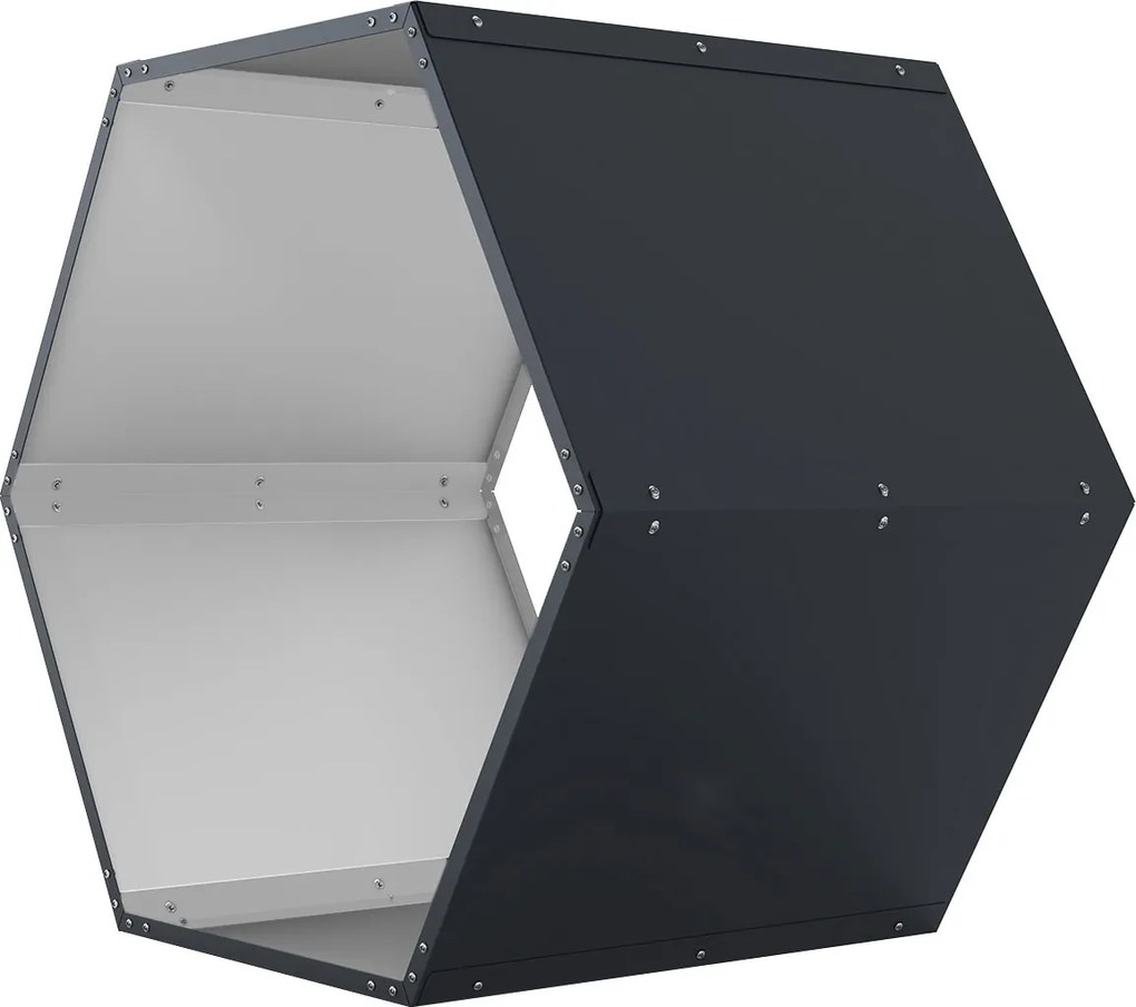 Přístřešek na dřevo G21 HEX 53 - 92 x 60 cm, antracitový [63900517]