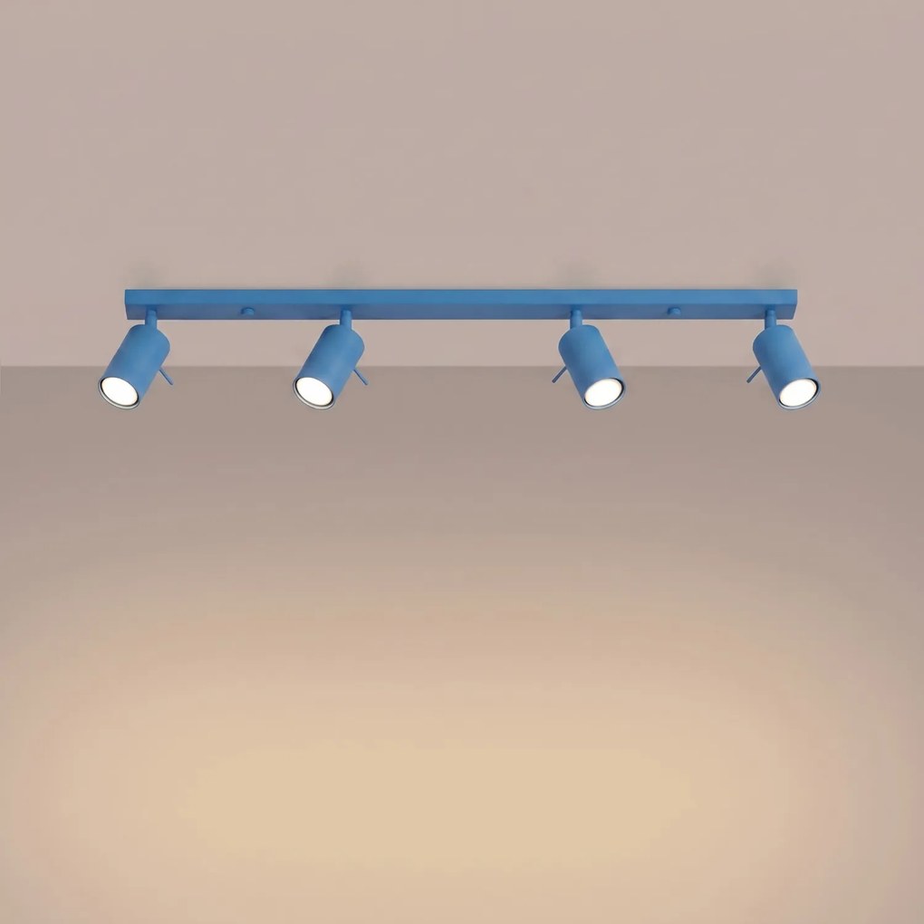 Sollux Lighting Stropní svítidlo RING 4L azurové