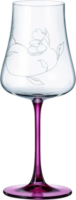 BOHEMIA IDUNA RED FOOT SKLENICE NA VÍNO 500ML SADA 6 KS