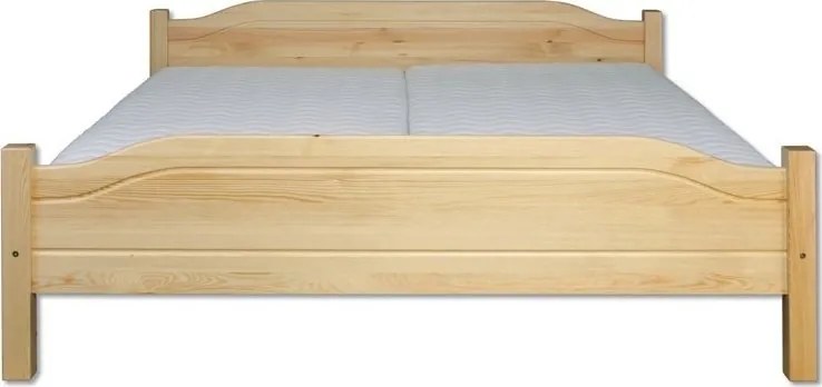 Casarredo - Komfort nábytek Masivní postel KL-101, 140x200, borovice, výběr moření | barva: moření ořech