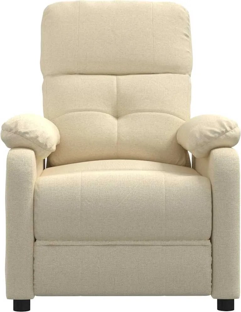 Masážní křeslo krémové textil 289681