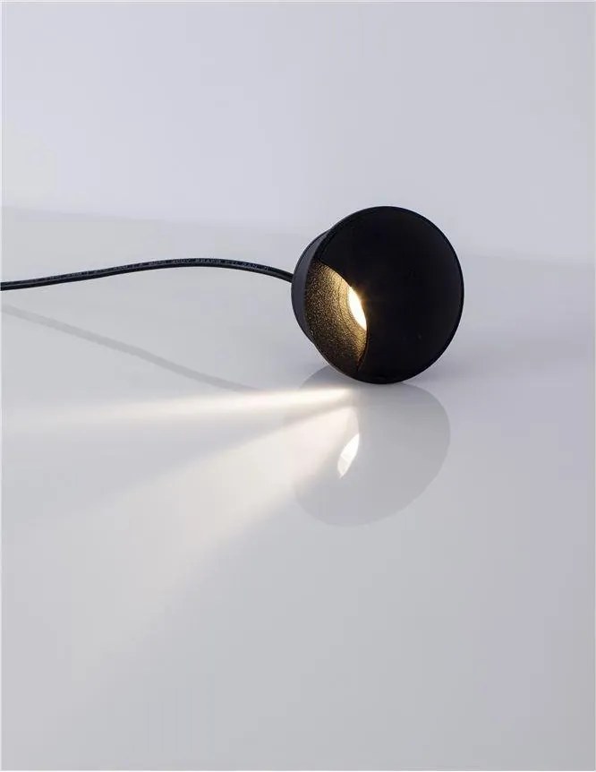 NV 9944141 Venkovní zapuštěné svítidlo do zdi JOYA černý hliník LED 3W 3000K 100-240V 21st. IP65 - NOVA LUCE