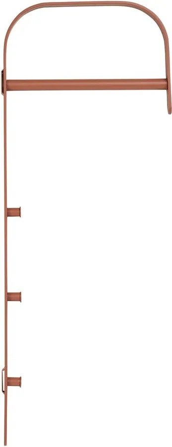 Koňakově hnědý kovový nástěnný stojan na oblečení 30x80x3 cm Gresto – House Nordic