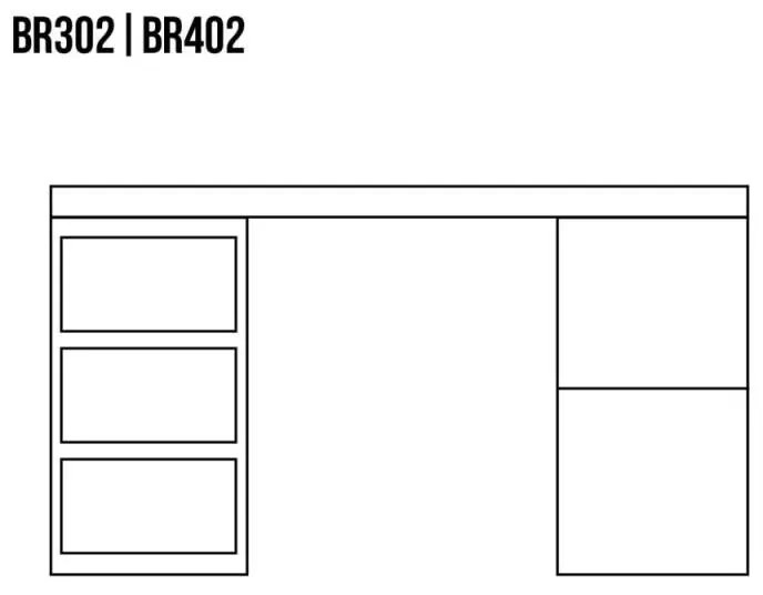 Drewmax BR402 dřevěný psací stůl masiv buk