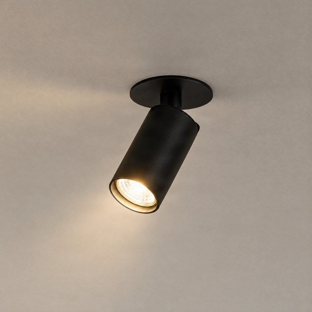 Moderní zapuštěné bodové svítidlo černé GU10 50 mm - Chels