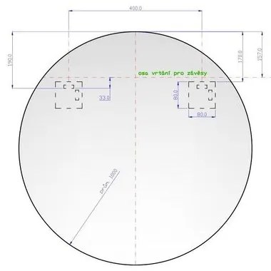 Amirro Ambiente Ronde Kruhové zrcadlo 100 cm s LED podsvícením, 411-163