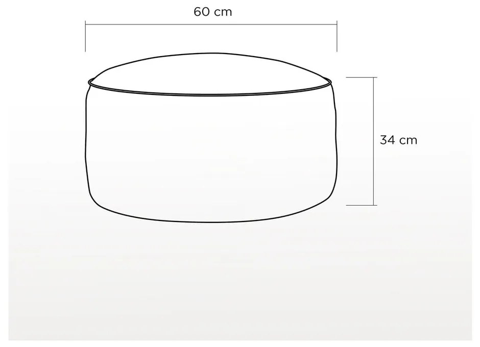 Sedací puf Dombi Sebastien, ⌀ 60 cm