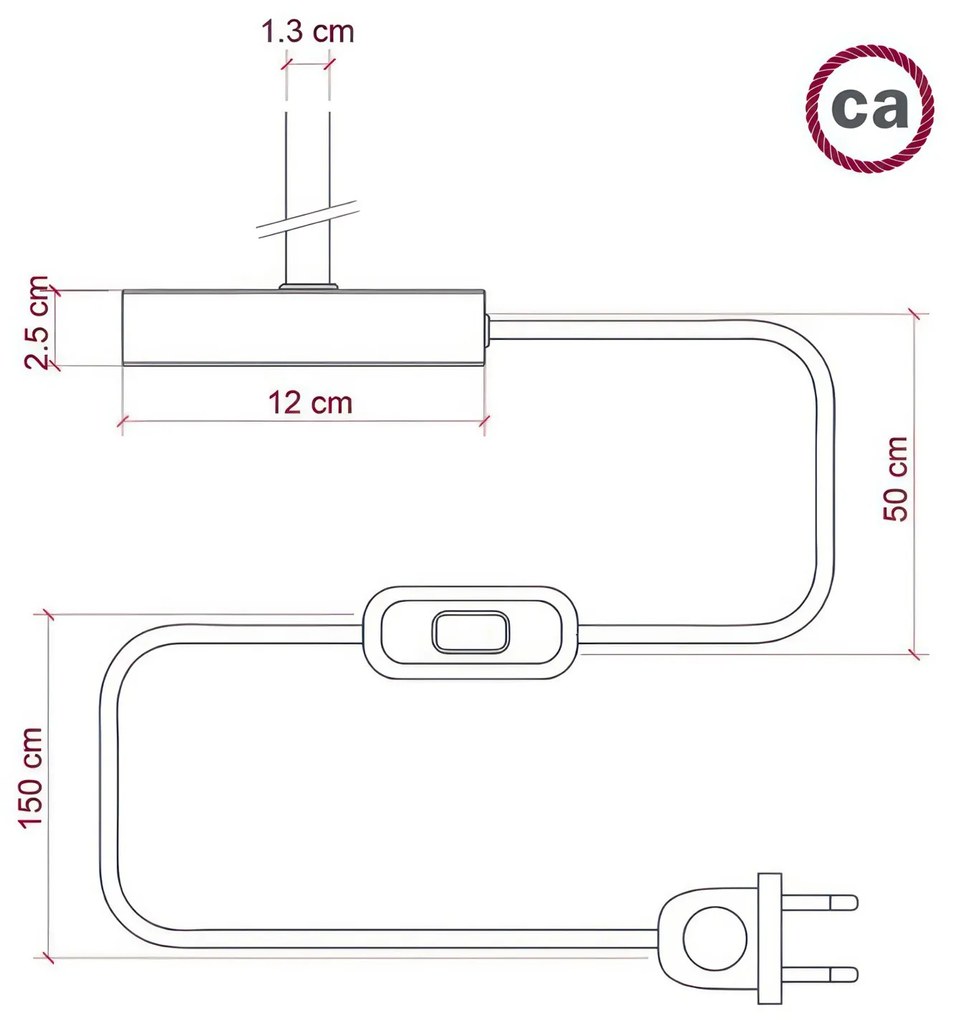 creative cables Kovová stolní lampa Alzaluce Velikost: 20 cm, Barva: Černá Perleť