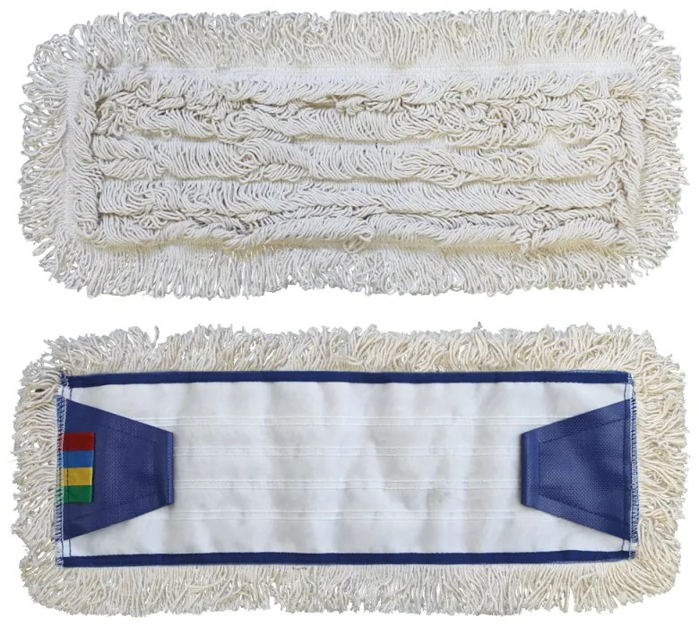 Mop se záložkami Standard, 50 cm - bavlna, bílá