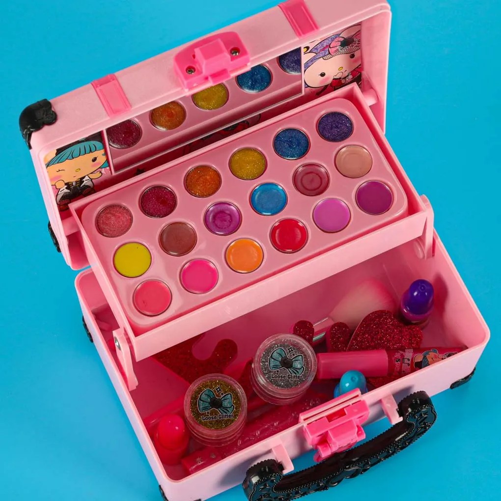 Creative Corner Sada na líčení a nehty make-up kosmetika stíny laky kufřík