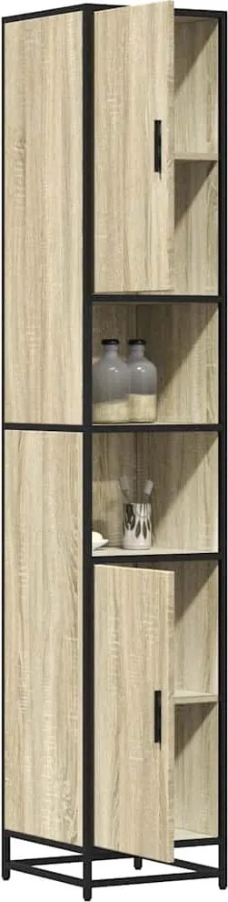 Koupelnová skříňka dub sonoma 35x37,5x188,5 cm kompozit a kov 3300881