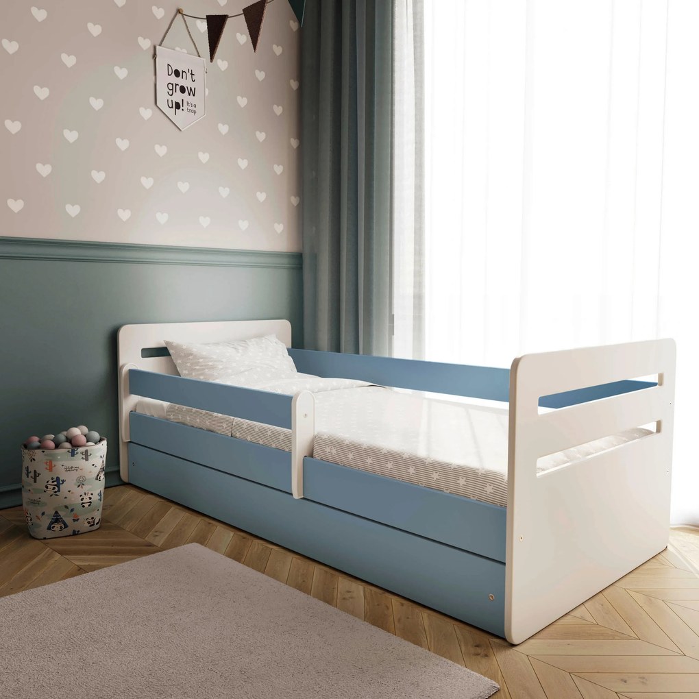 XXXLutz POSTEL PRO DĚTI A MLÁDEŽ 80/140 cm, modrá, bílá MID.YOU - Dětské pokoje sestavy - 002142000316