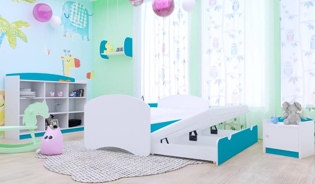 Svět pokojů Dětská postel Kevin pro dvě děti - bez motivu + matrace zdarma Barva: Zelená, Rozměr: 200x90 cm (+750 Kč), Zábrana: NE