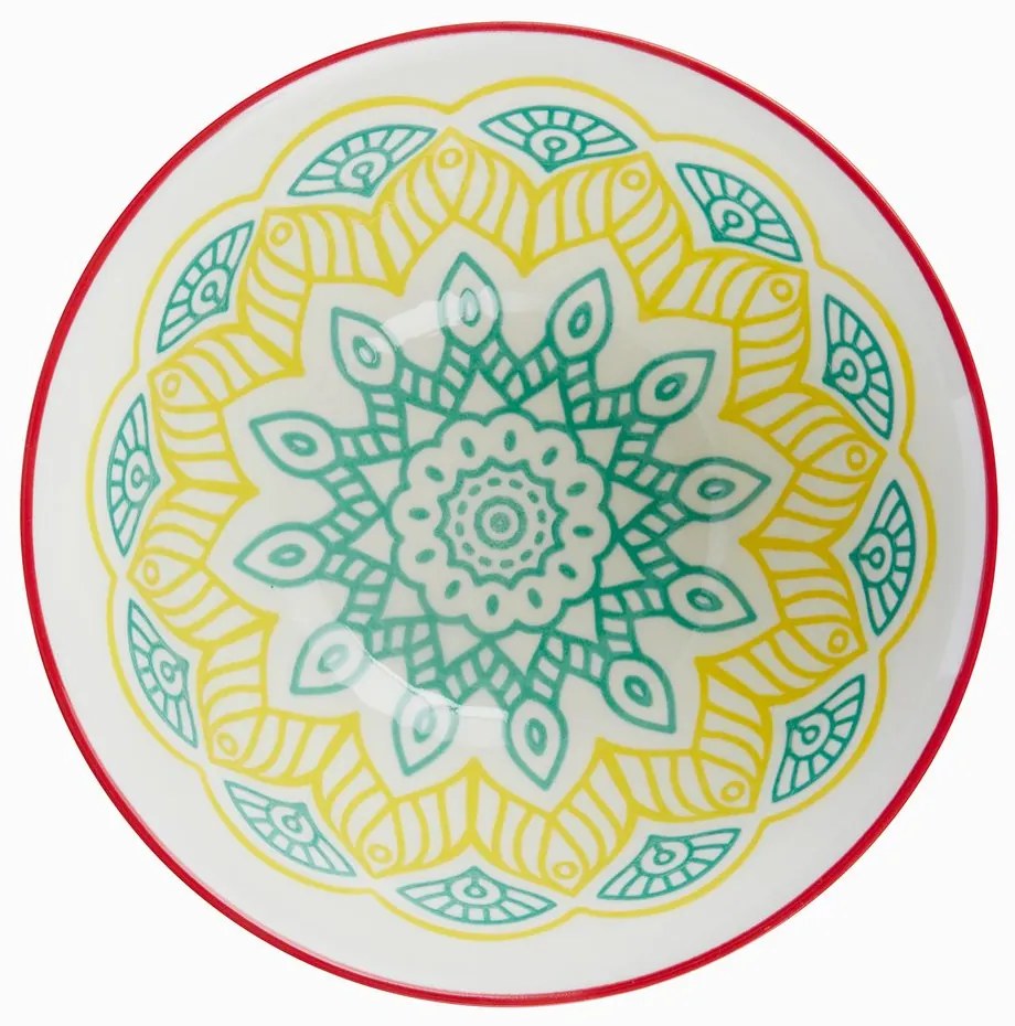 ORNAMENTS Miska 520 ml - žlutá/zelená