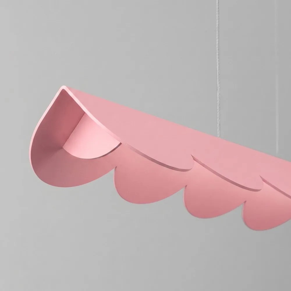 Růžové hliníkové LED závěsné svítidlo BISCUIT – Thoro