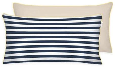Tom Tailor Perkálový povlak na polštář Dark Navy - Sunny Sand, 40 x 80 cm