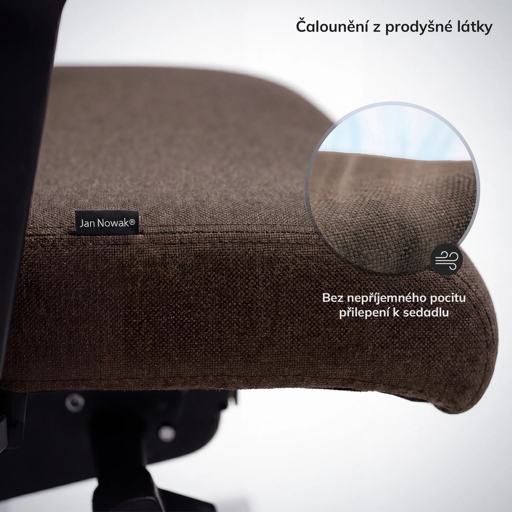 Ergonomická otočná kancelářská židle, hnědá: VECTOR