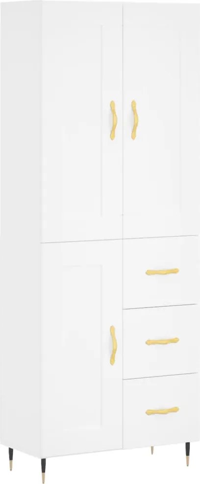 Skříň highboard bílá 69,5 x 34 x 180 cm kompozitní dřevo 3199985