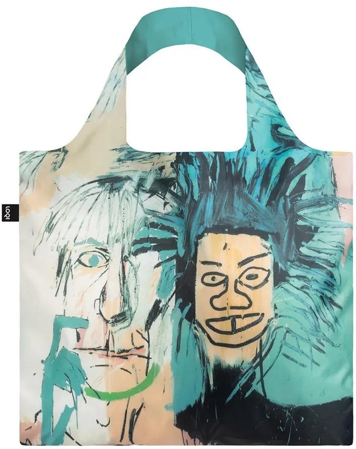 Loqi Skládací nákupní taška JEAN MICHEL BASQUIAT Warhol