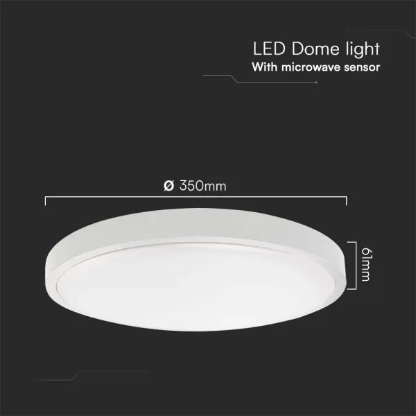 LED Koupelnové stropní svítidlo se senzorem LED/24W/230V 3000K IP44 bílá