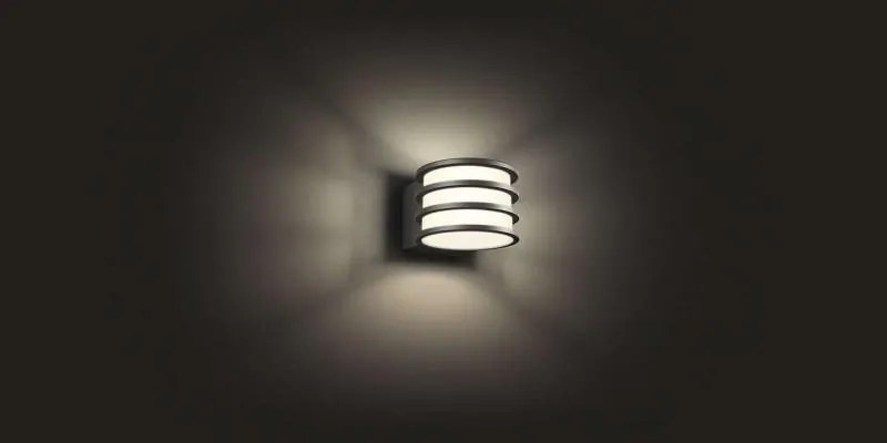 PH 17401/93/P0 Hue White Venkovní nástěnné svítidlo Philips Lucca 17401/93/P0 antracitové, 2700K - PHILIPS HUE (915005561201)