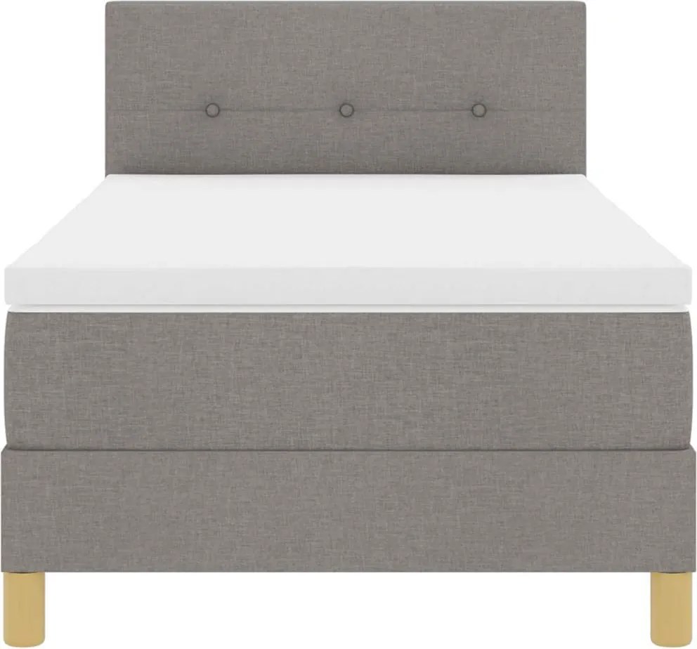 Postel s boxspringem s polštářem Taupe 80 x 200 cm textil 3338878