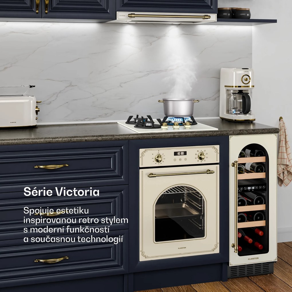 Klarstein Victoria plynová varná deska | 3 hliníkové hořáky | kompatibilní s zemním plynem a LPG | 6050 W | 45 cm