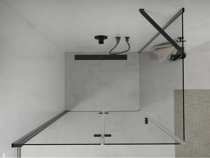 Mexen Lima sprchový kout 120x80 cm, průhledná, černá, 856-120-080-70-00