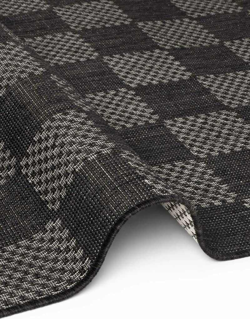 Ted Baker, Kusový koberec Ted Baker Haringey 106385 Black White, 80x200, černobílá, chodba / předsíň