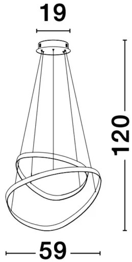 LED lustr Aries 59 černé