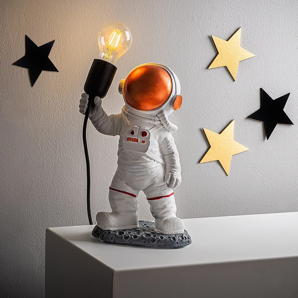 Stolní lampa Astronaut bronzová/bílá