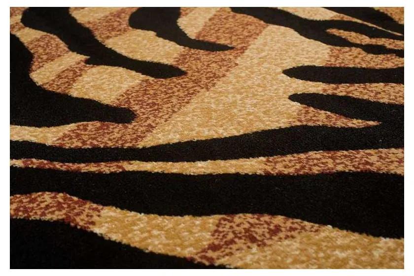 Kusový koberec PP Trio černobéžový 100x200cm