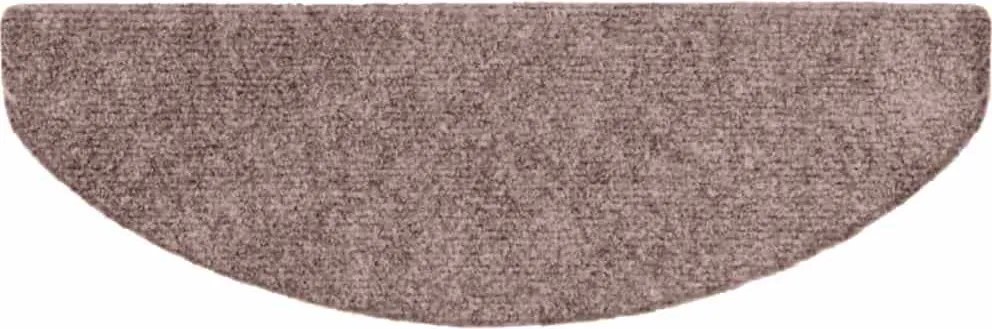 Schodové rohože samolepicí 20 ks 65 x 21 x 4 cm světle hnědé, půlkulaté, velké 3365643