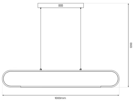 LED Lustr na lanku FRAME LED/42W/230V černá
