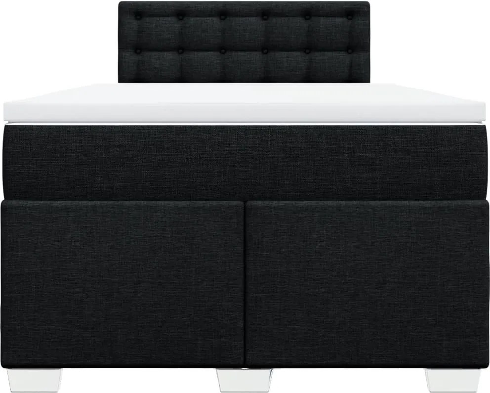Box spring postel s matrací černá 120x200 cm textil 3288171