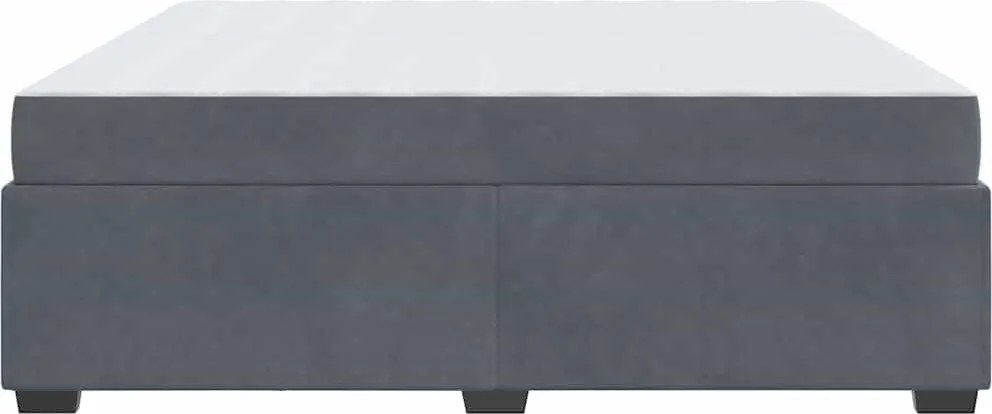 Rám postele s matrací Tmavě šedá 200 x 200 cm textil 3399309