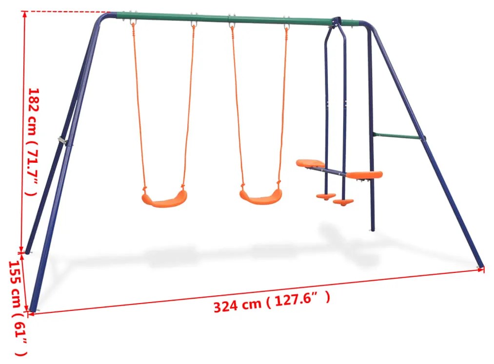 Sada Houpaček Se 4 Sedačkami Oranžová Antracitová