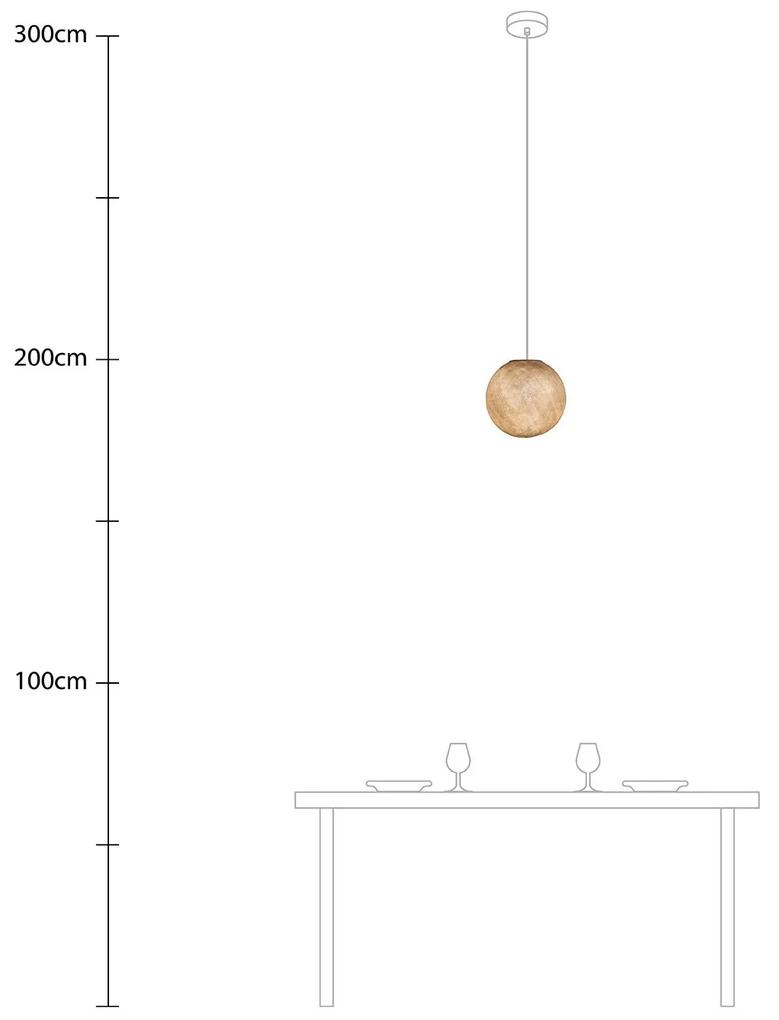 creative cables Závěsná lampa se stínidlem koule z PE vlákna, polyester Barva: Petrolejová, Průměr: M - Ø 35 Cm