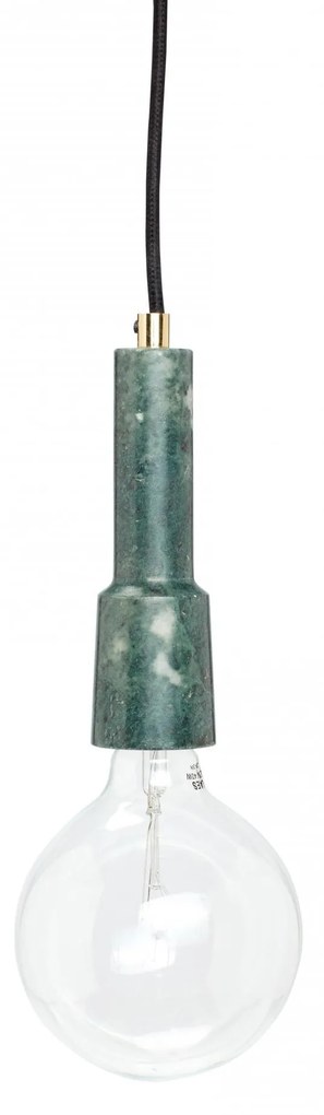 Hübsch Závěsná lampa Green marble, zelená barva, mramor