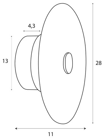 MAXLIGHT W0356 - LED Nástěnné svítidlo ALLURE LED/5W/230V pr. 28 cm zlatá/čirá