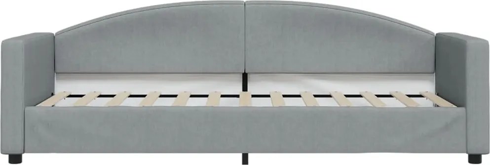 Válenda s matrací světle šedá 80 x 200 cm textil 3197165