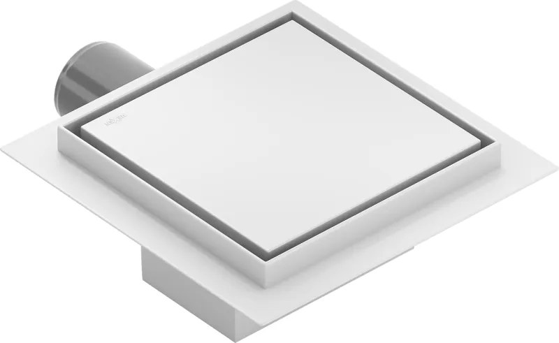 Mexen Flat-Q M13 čtvercová podlahová vpusť 12 x 12 cm, bílá - 1210012