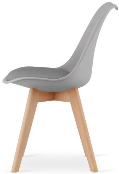 Jídelní židle JULIE světle šedá - skandinávský styl